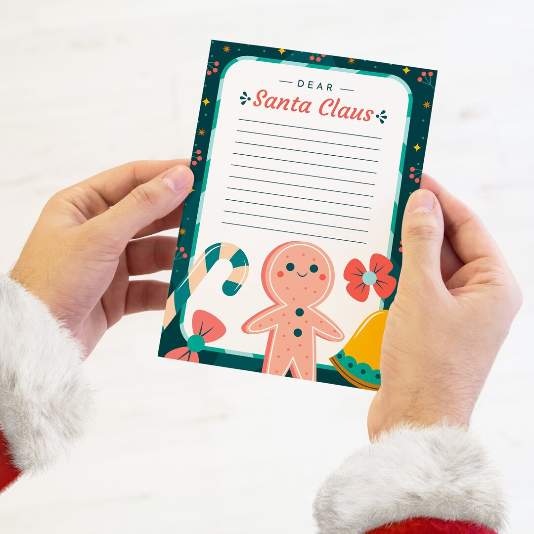 Letter to Santa Printable, Printable Letter to Santa Template, DIY ...