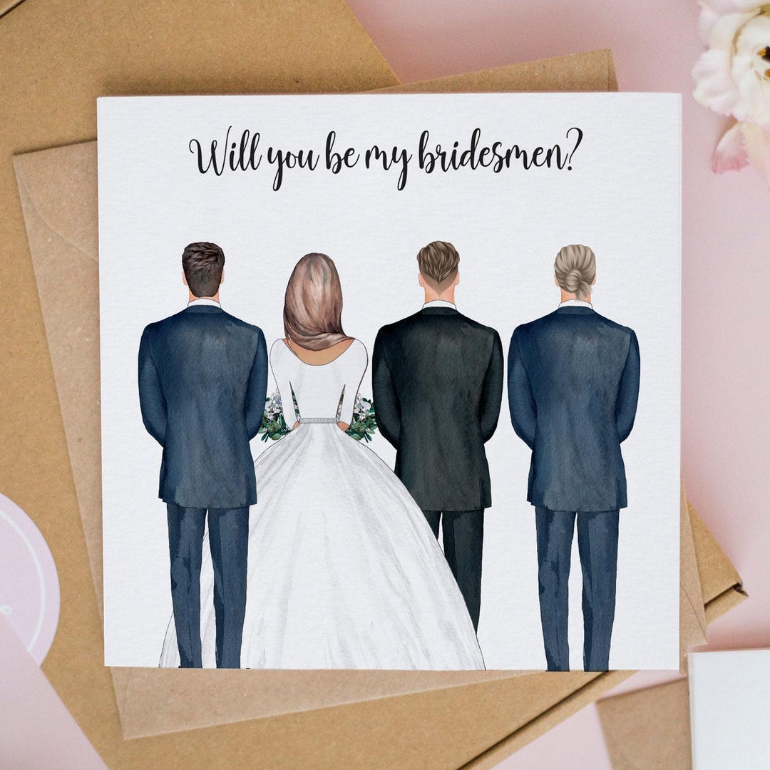 Personalised Bridesman Proposal Card, Will You Be My Bridesman, Man of ...