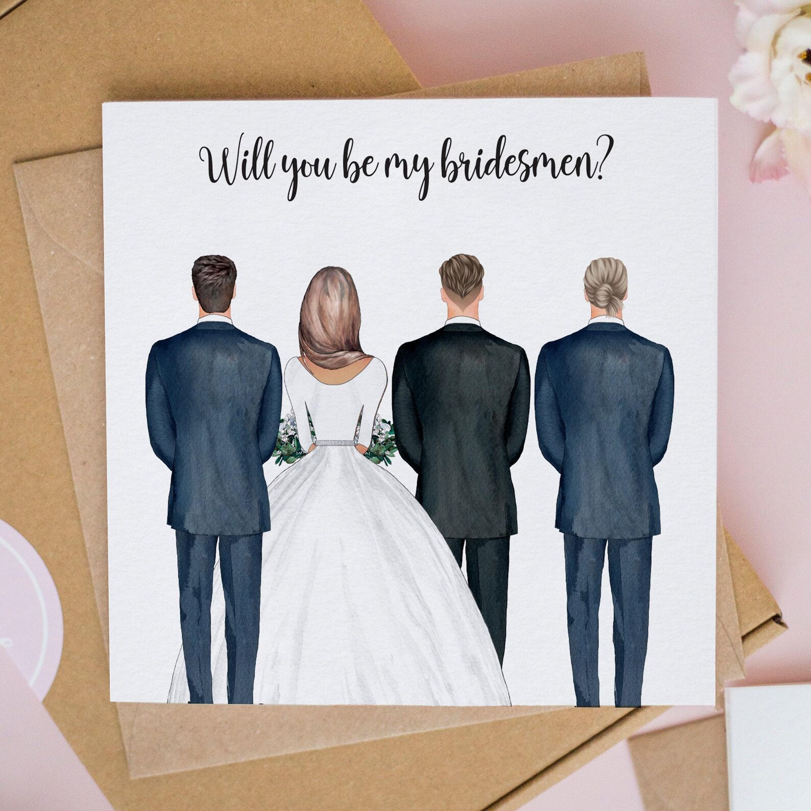 Personalised Bridesman Proposal Card, Will You Be My Bridesman, Man of ...