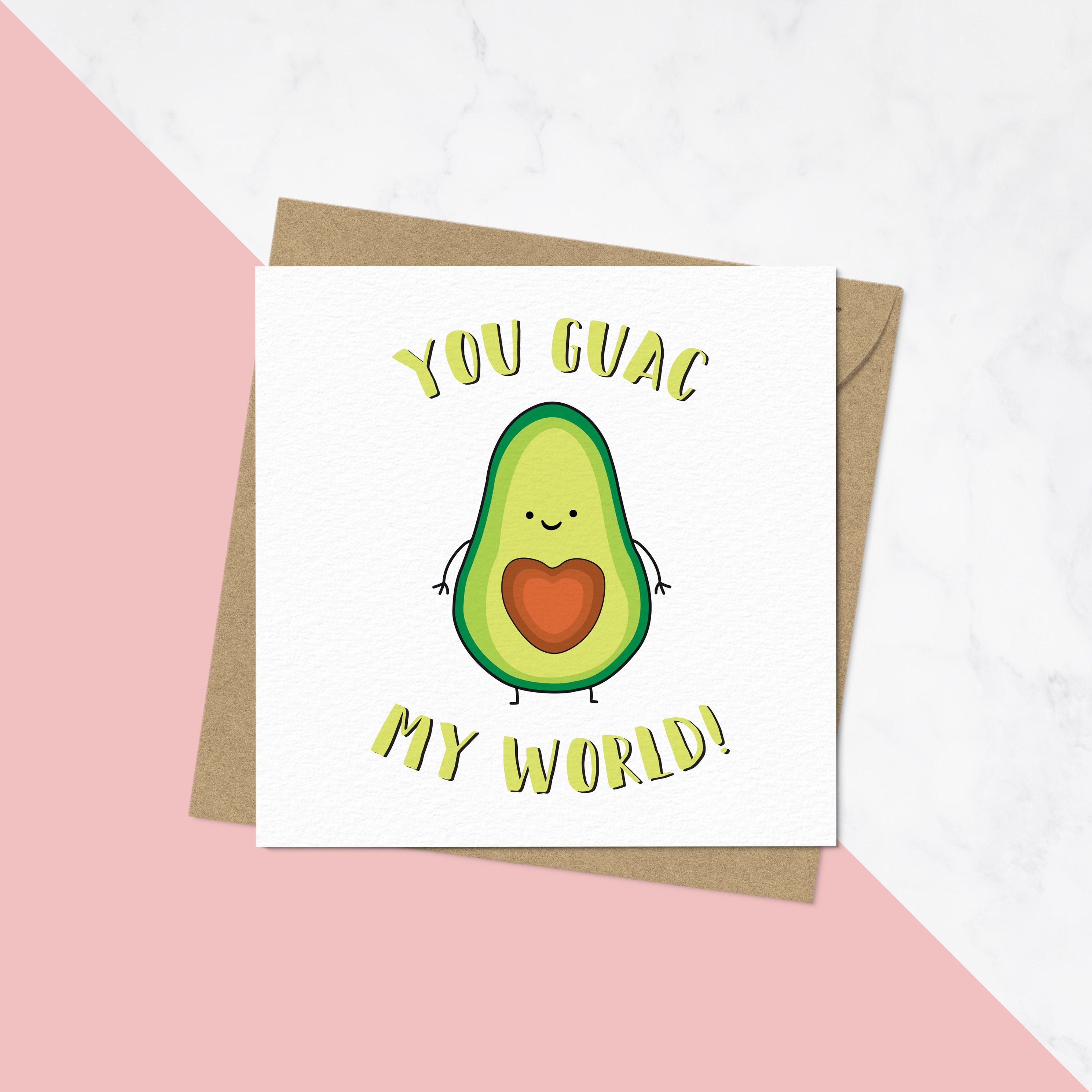 You Guac My World Anniversary Card Valentine's Day | Etsy