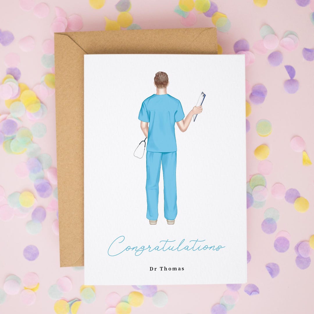 Personalised Doctor Graduation Card: Congratulations Medicine Degree - Etsy