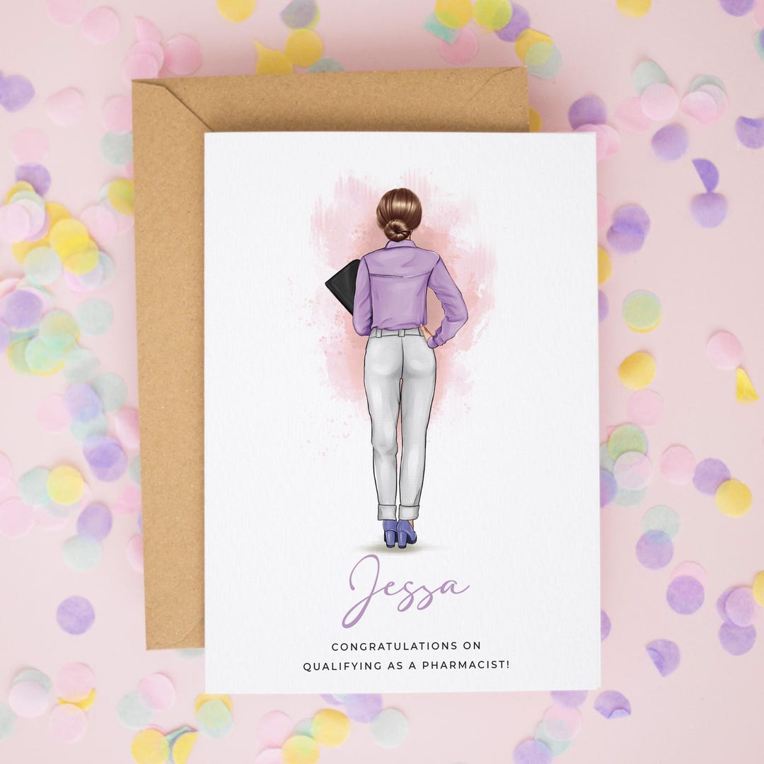 Personalised Pharmacist Qualification Card, Congratulations Card for ...