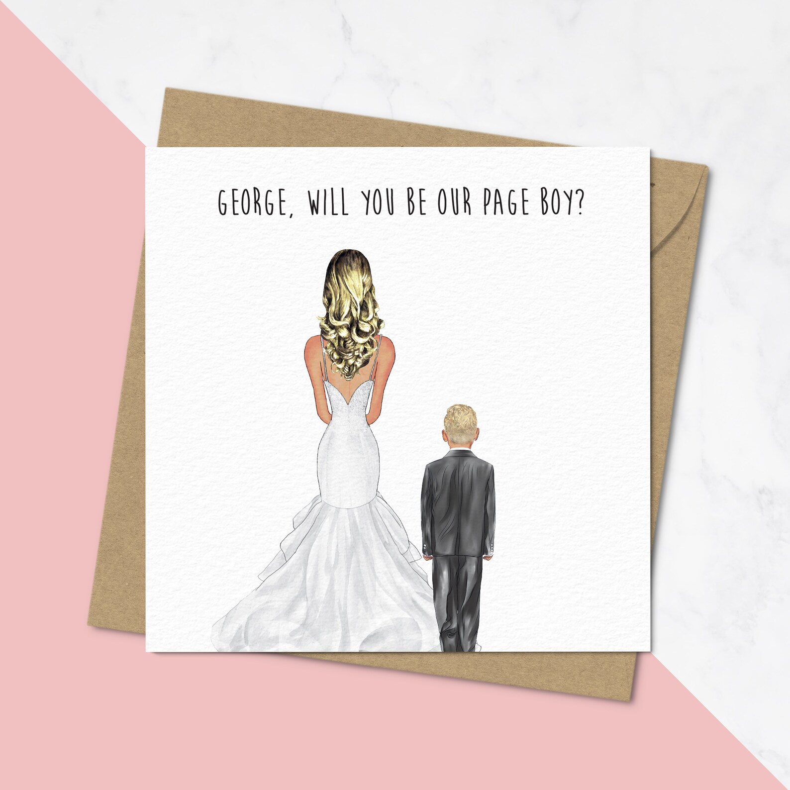 Will You Be Our Page Boy Mini Groomsman Card Ring Bearer | Etsy