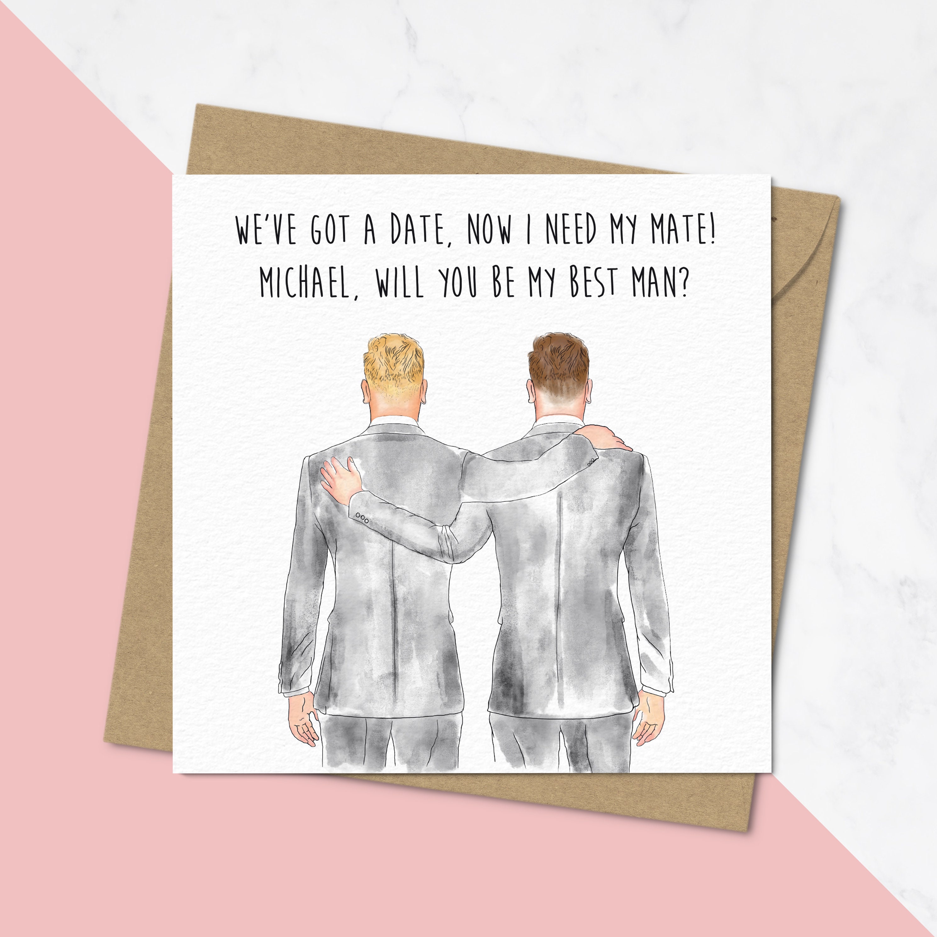 Will You Be My Groomsman Card Best Man Card Thank You | Etsy