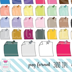 45 Doodle Push Pin Note Clipart. Personal and Commercial Use. - Etsy