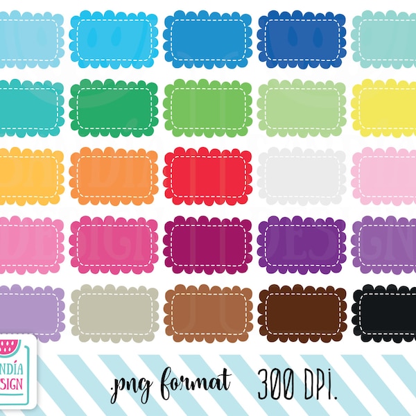 Scalloped Rectangle - Etsy