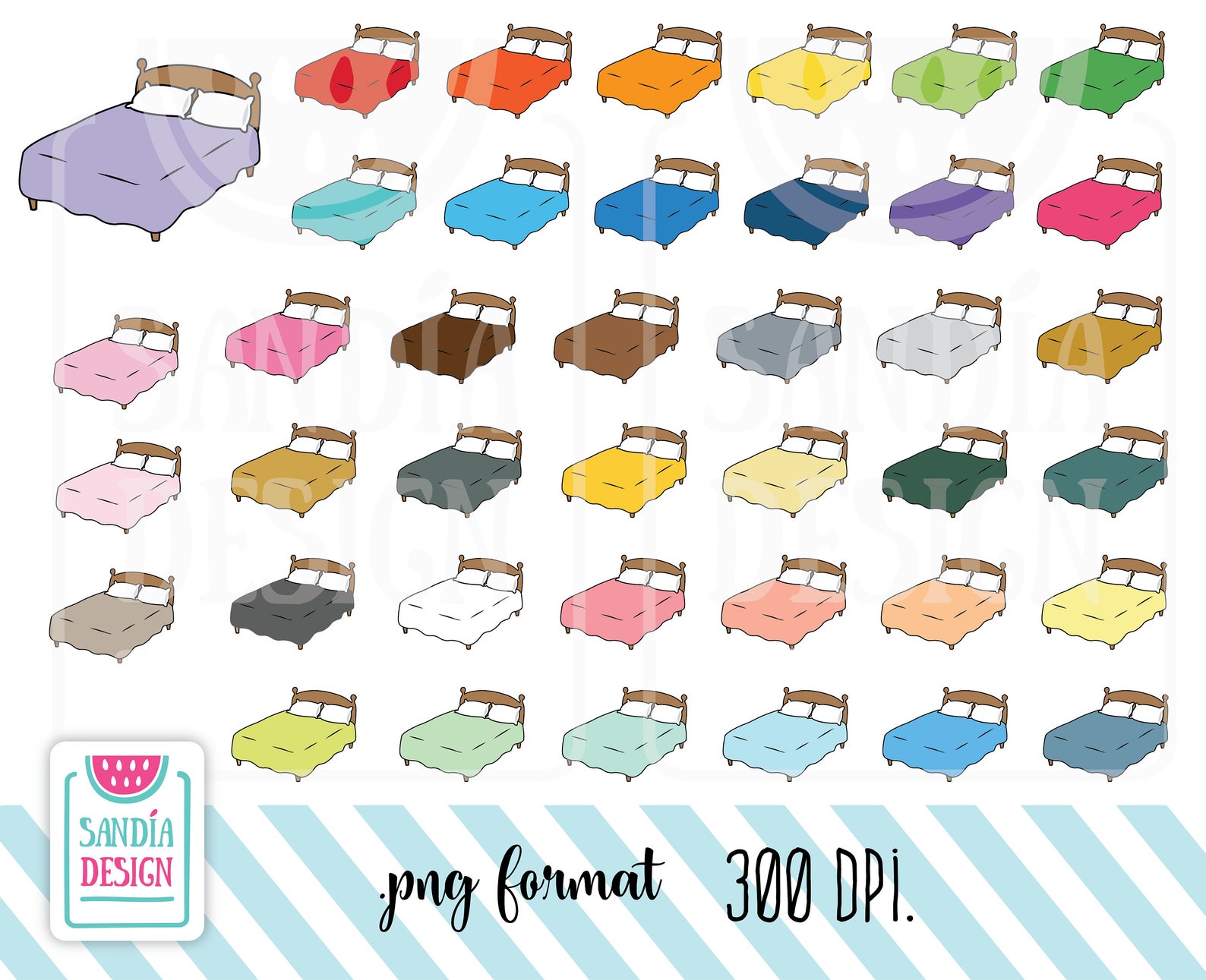 40 Doodle Bed Clipart. Personal and Commercial Use. - Etsy