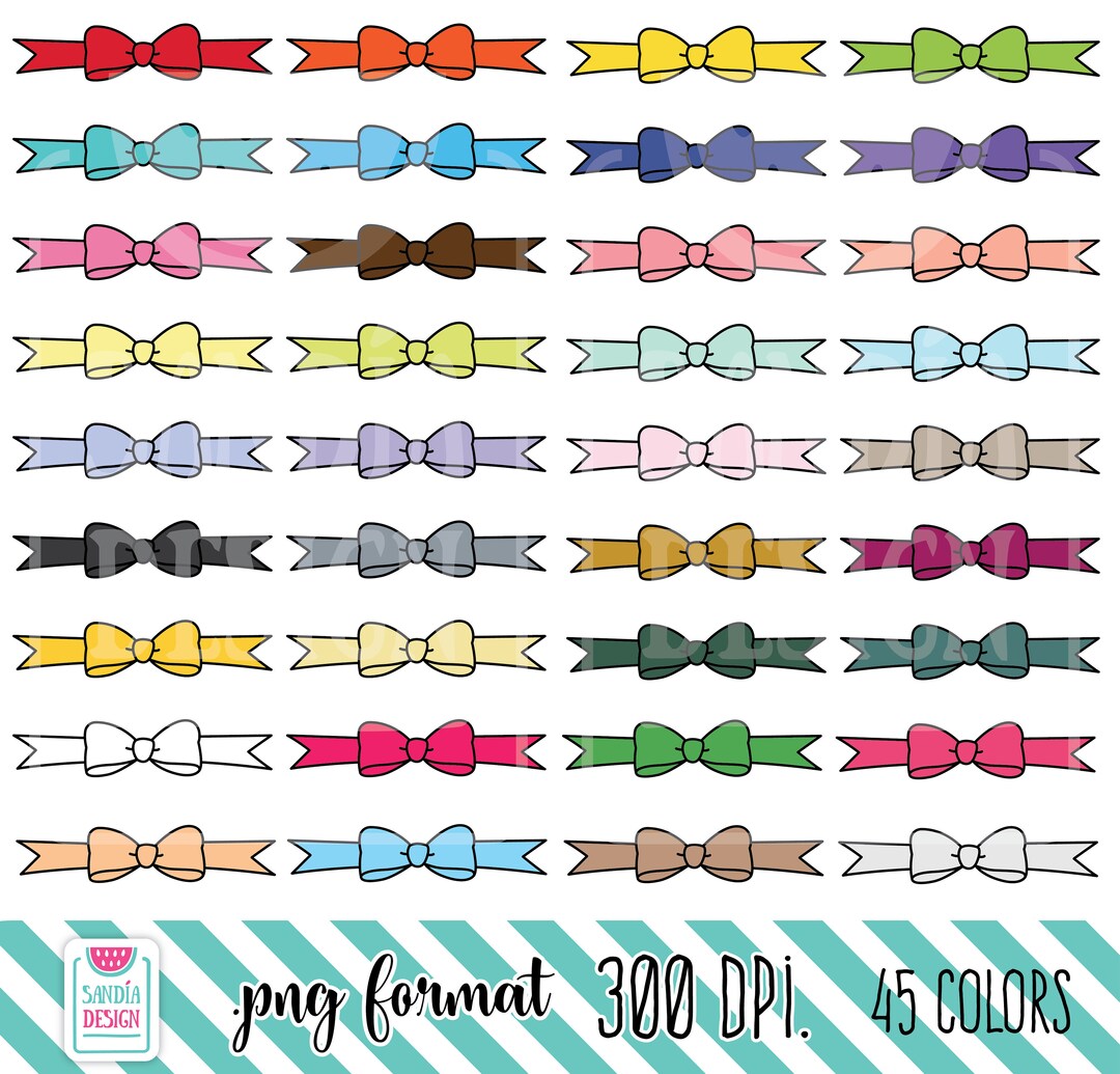 45 Doodle Bow Divider Clipart. Personal and Commercial Use. - Etsy