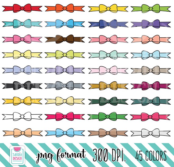 45 Doodle Bow Divider Clipart. Personal and comercial use. | Etsy