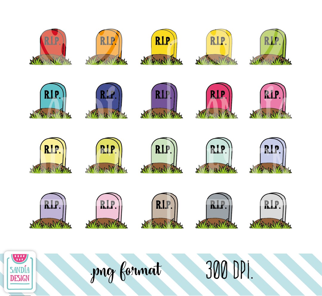 Doodle Tomb Clipart. Personal and Commercial Use. - Etsy