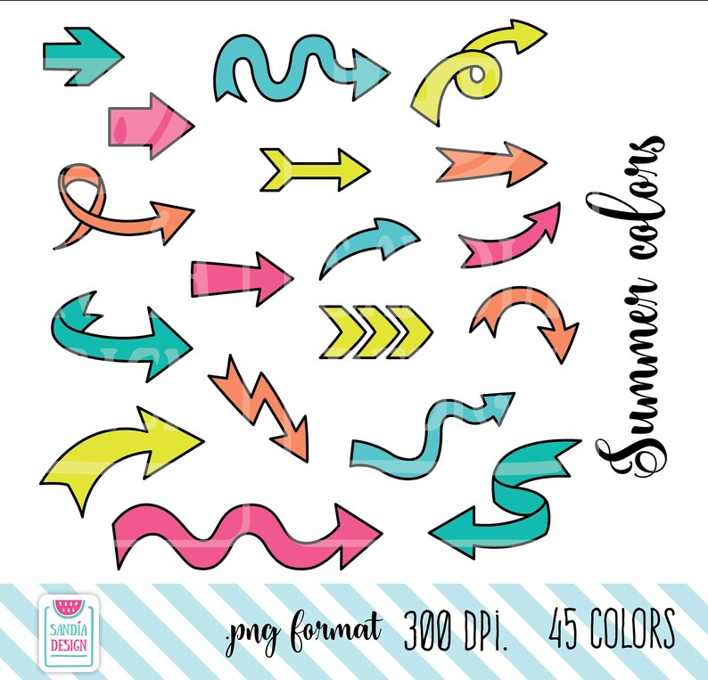 72 Doodle Arrows Clipart. Personal and Comercial Use. - Etsy
