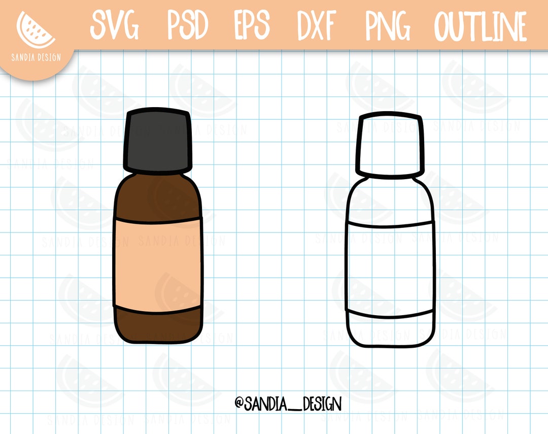 Doodle Essential Oil, SVG, PNG, Psd, Outline, Personal and Commercial ...