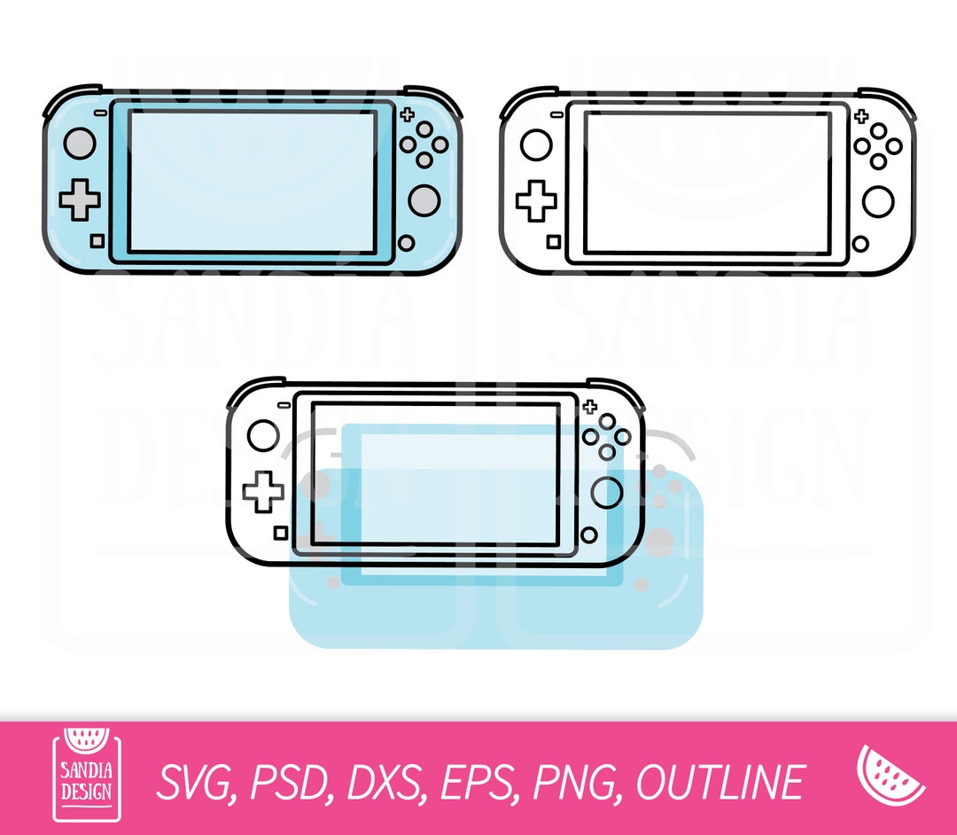 Doodle Switch Controller, SVG, PNG, PSD, Outline, Dxf, Personal and ...