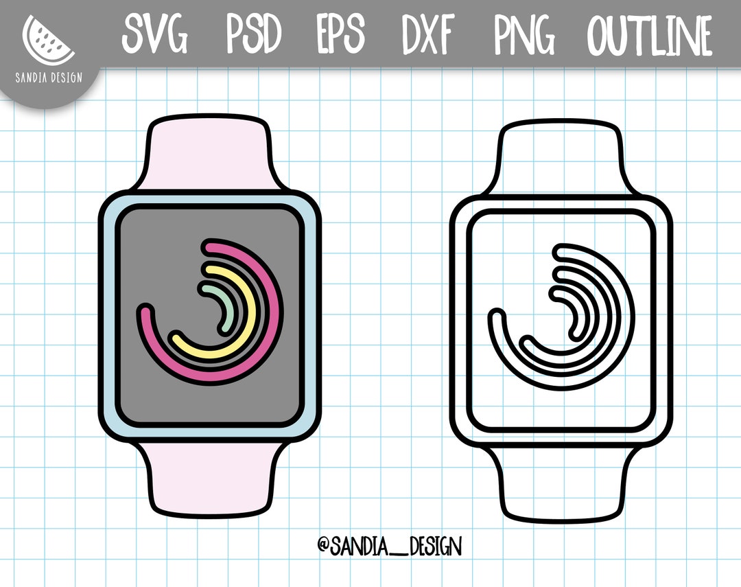 Doodle Apple Watch Exercise, SVG, PNG, Psd, Outline, Personal and ...