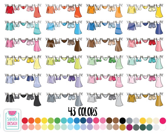 43 Doodle Clothesline Clipart. Clothes Line. Personal and - Etsy