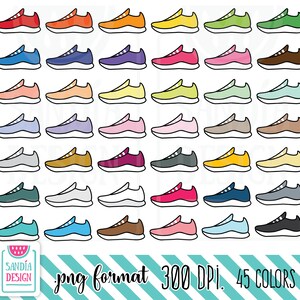 45 Doodle Running Shoe Clipart. Personal and Commercial Use. - Etsy