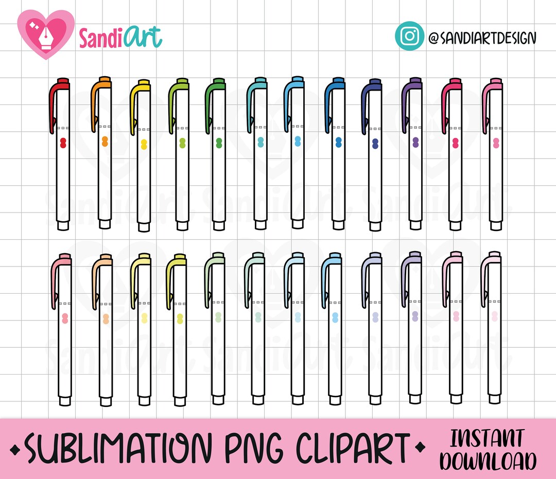 45 Doodle Marker Clipart, Mildliners Clipart, PNG, 300 Dpi, Transparent ...