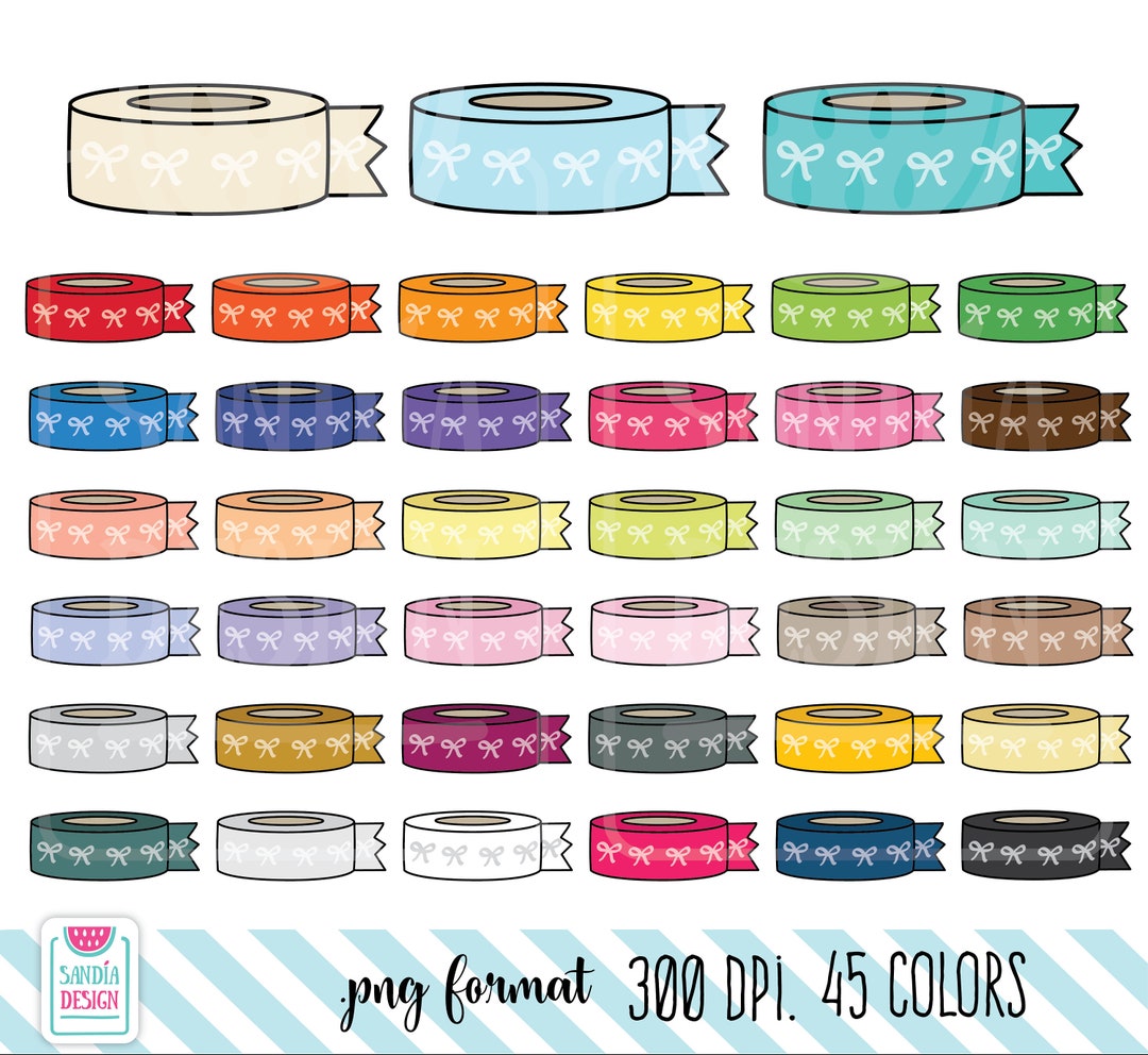 90 Doodle Washi Tape With Bows Clipart. Personal and Commercial Use. - Etsy