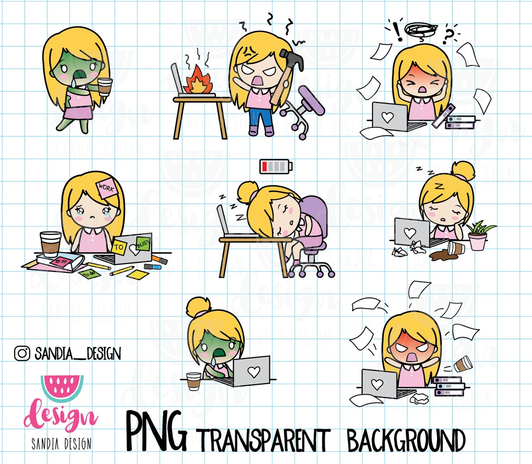 Overworked Teacher Clipart Image