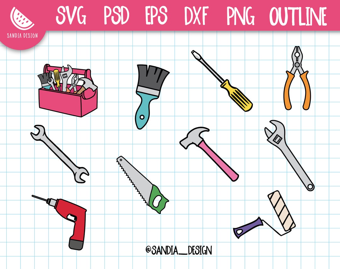 Doodle Toolbox , SVG, PNG, Psd, Outline, Personal and Commercial Use - Etsy