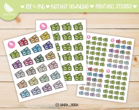 Printable Stickers Sheet Printable Planner Stickers. Doodle - Etsy