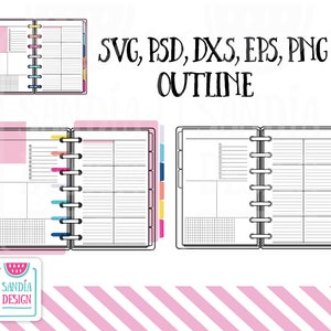 Planner Icon SVG PNG PSD Outline Dxf Personal and - Etsy