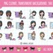 Chibi , Chibi Chores, Girls Bundle Clipart, All Skin and Hair Tones ...