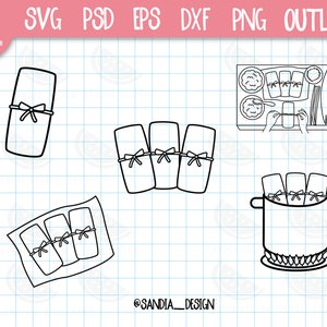 Make Tamale and Mexican Food ,SVG, PNG, Psd, Outline, Personal and ...