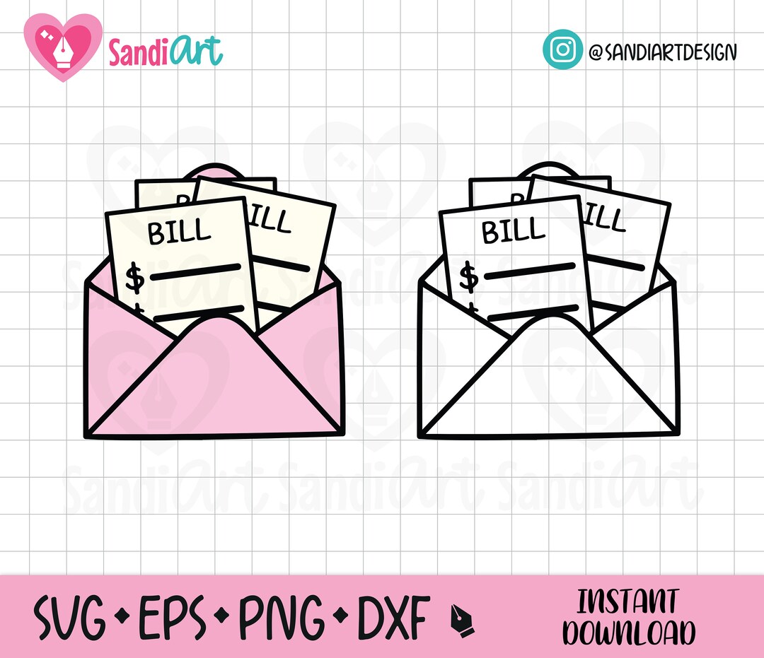 Pay Bills, EPS, SVG, PNG, Dxf, Outline, Dxf, Commercial Use - Etsy
