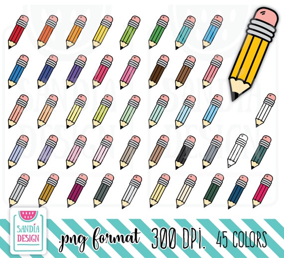 46 Doodle Pencil Clipart. Personal and Comercial Use. - Etsy
