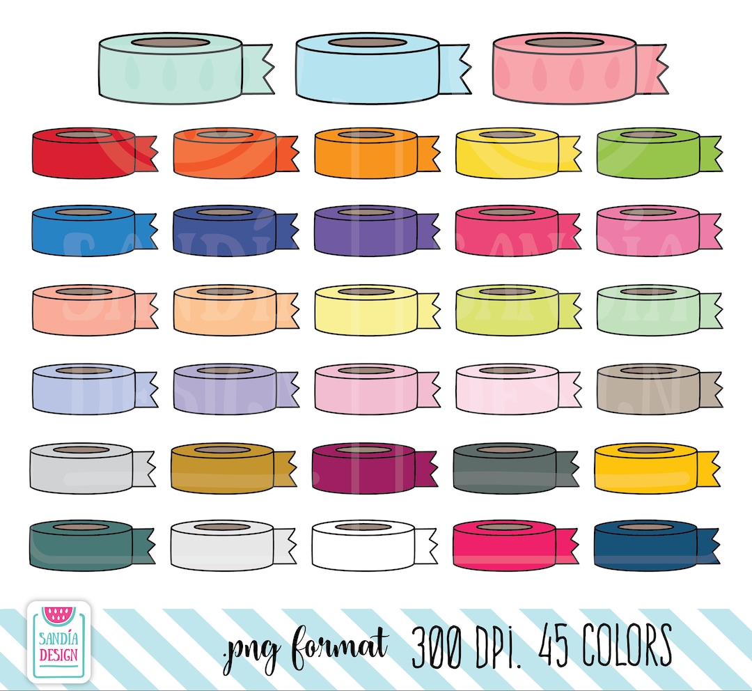 90 Doodle Washi Tape Clipart. Personal and Commercial Use. - Etsy