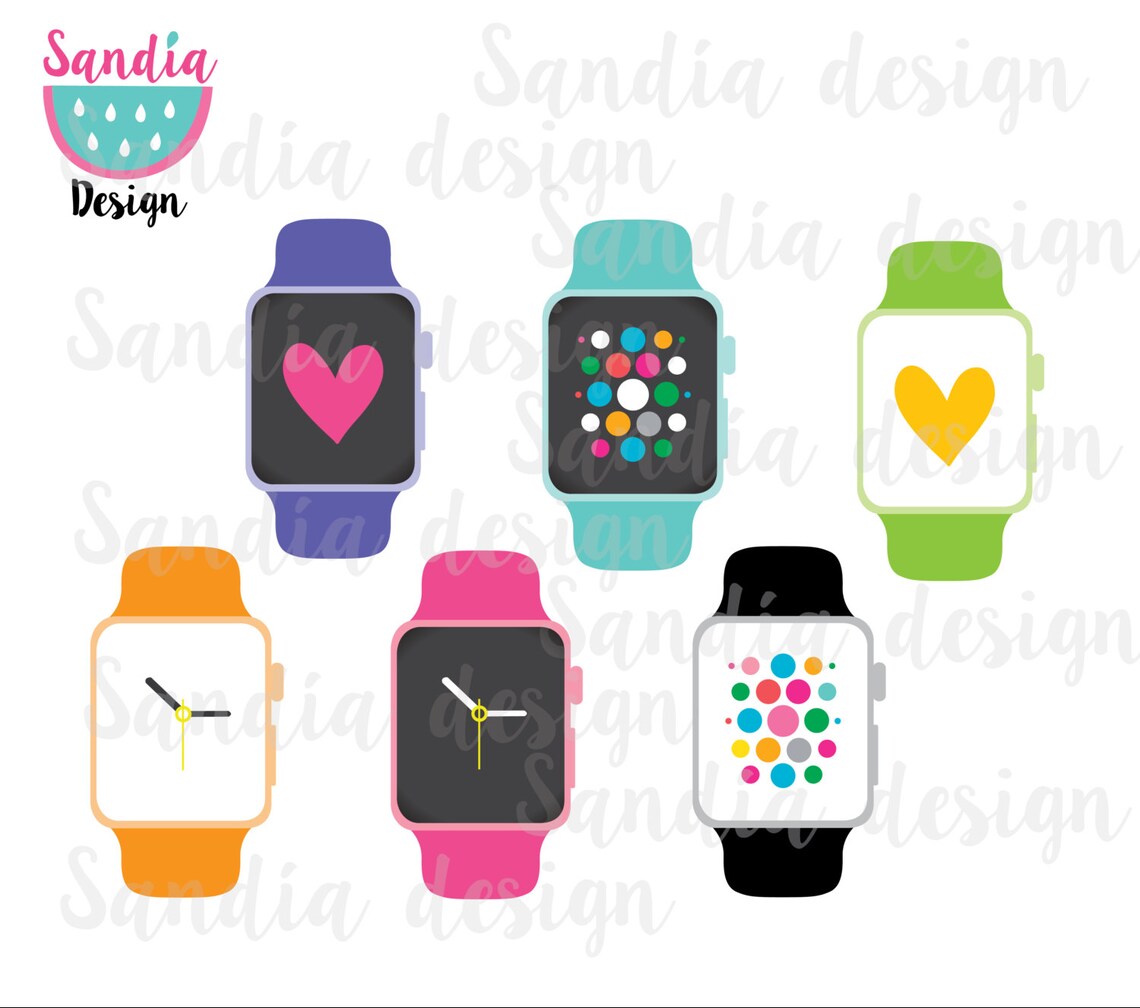60 Smart Watch Clip Art Images. Imágenes Prediseñadas. Para - Etsy