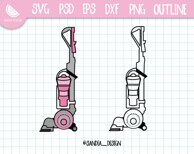 Doodle Vacuum SVG PNG Psd Outline Personal and Comercial - Etsy