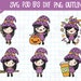 Little Witches Clip Art Editable Chibi Girl SVG Png PSD - Etsy