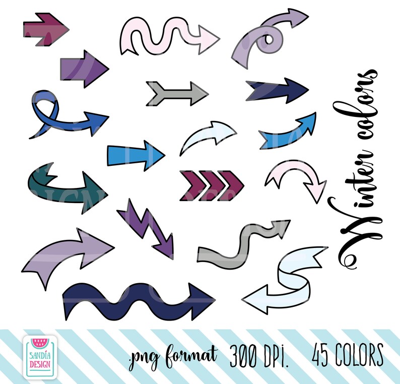 72 Doodle Arrows Clipart. Personal and Commercial Use. - Etsy