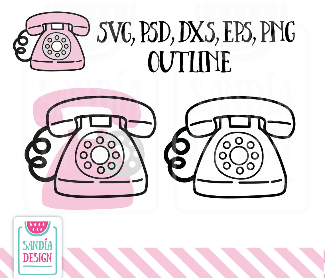 Telephone Telephone Icon Telephone Doodle Telephone SVG | Etsy