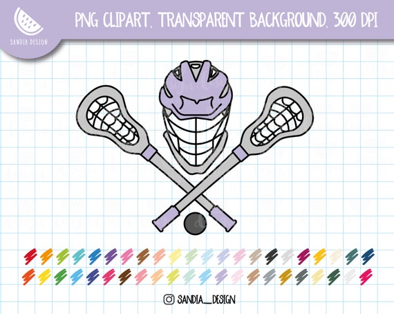 Doodle Lacrosse Clipart 45 Png Colorful Clipart Transparent - Etsy