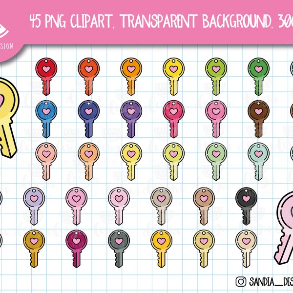 Key Doodle Clipart - Etsy