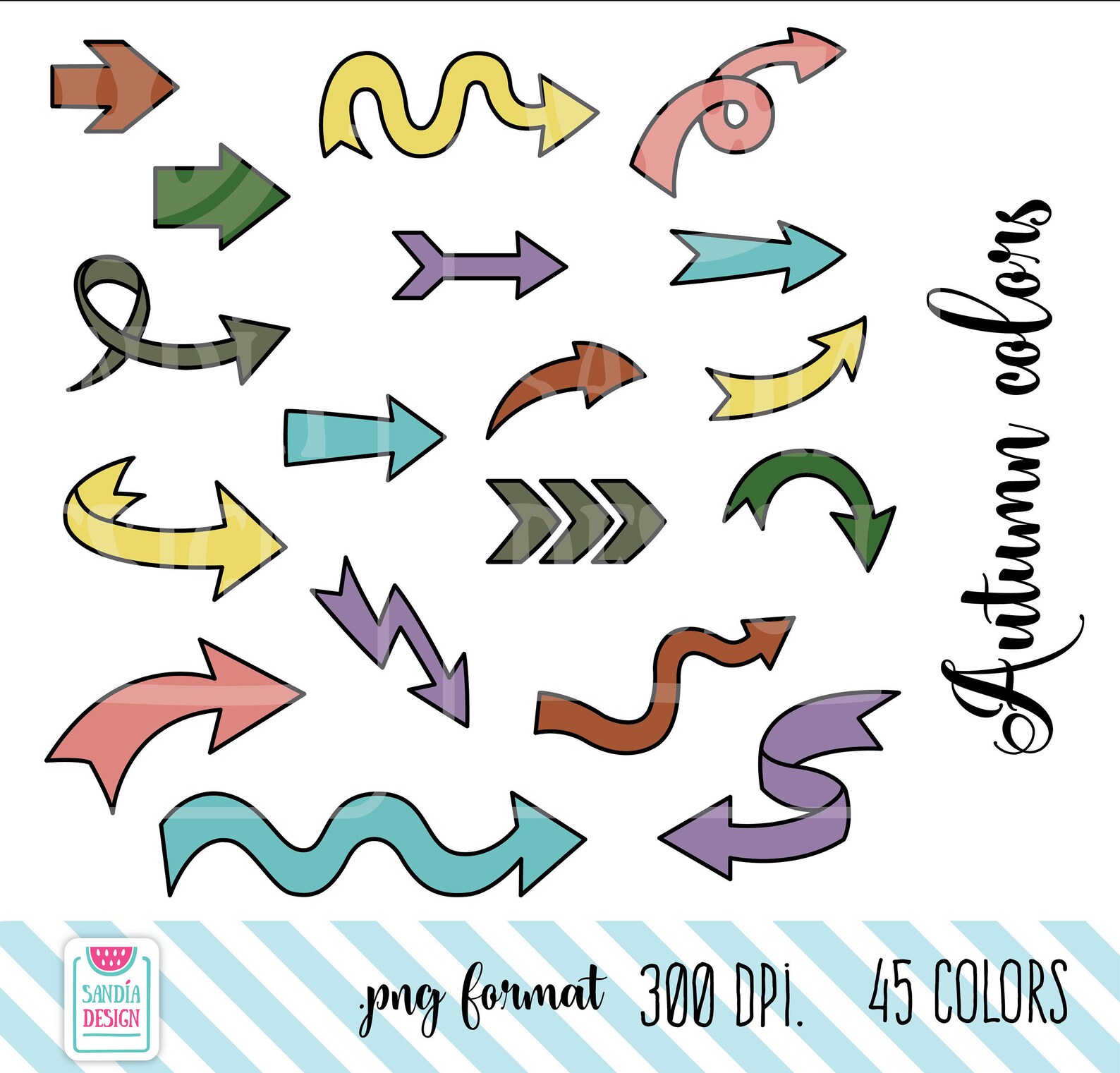 72 Doodle Arrows Clipart. Personal and Comercial Use. - Etsy