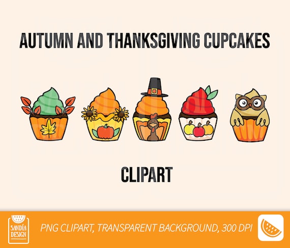 Thanksgiving Cupcake Clipart