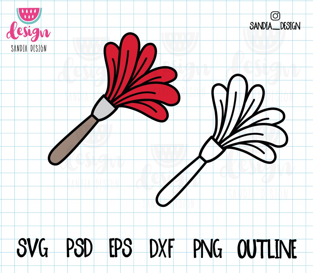 Doodle Duster, SVG, PNG, Psd, Outline, Personal and Commercial Use - Etsy