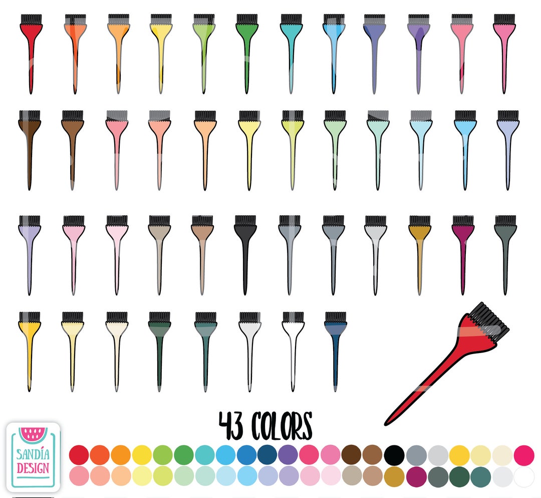 43 Doodle Hair Coloring Clipart. Personal and Commercial Use. - Etsy