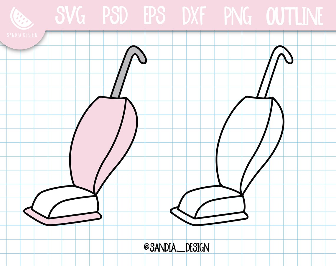 Doodle Vacuum SVG PNG Psd Outline Personal and Comercial - Etsy