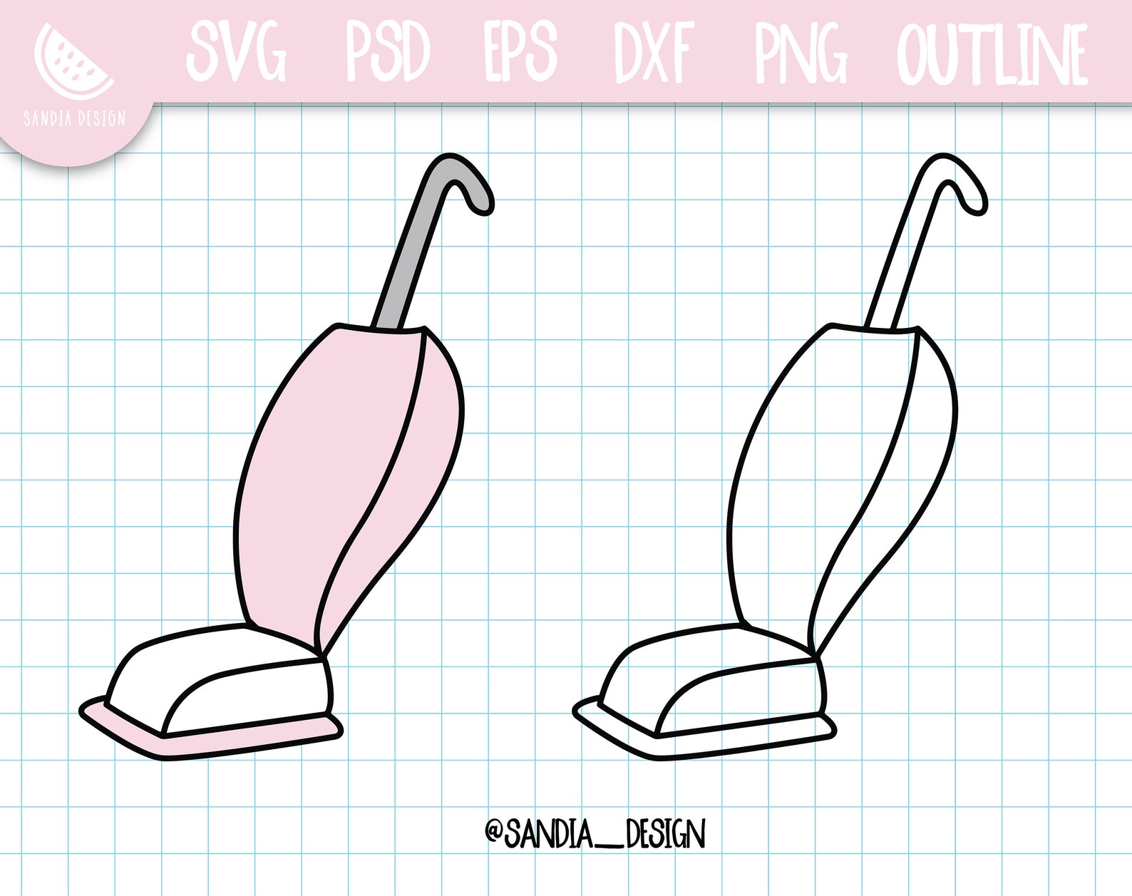 Doodle Vacuum SVG PNG Psd Outline Personal and Comercial - Etsy