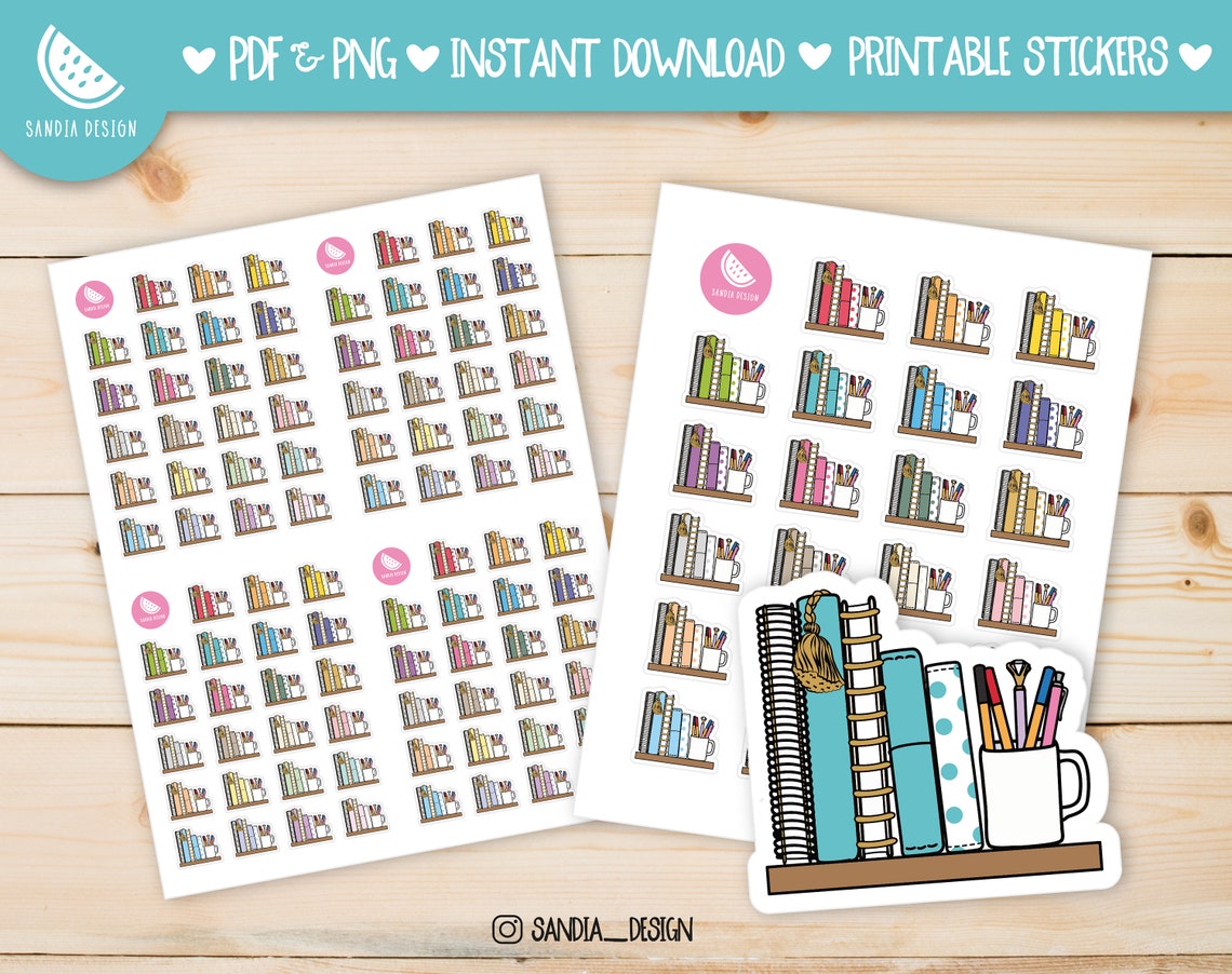 Printable Stickers Sheet Printable Planner Stickers. Doodle - Etsy