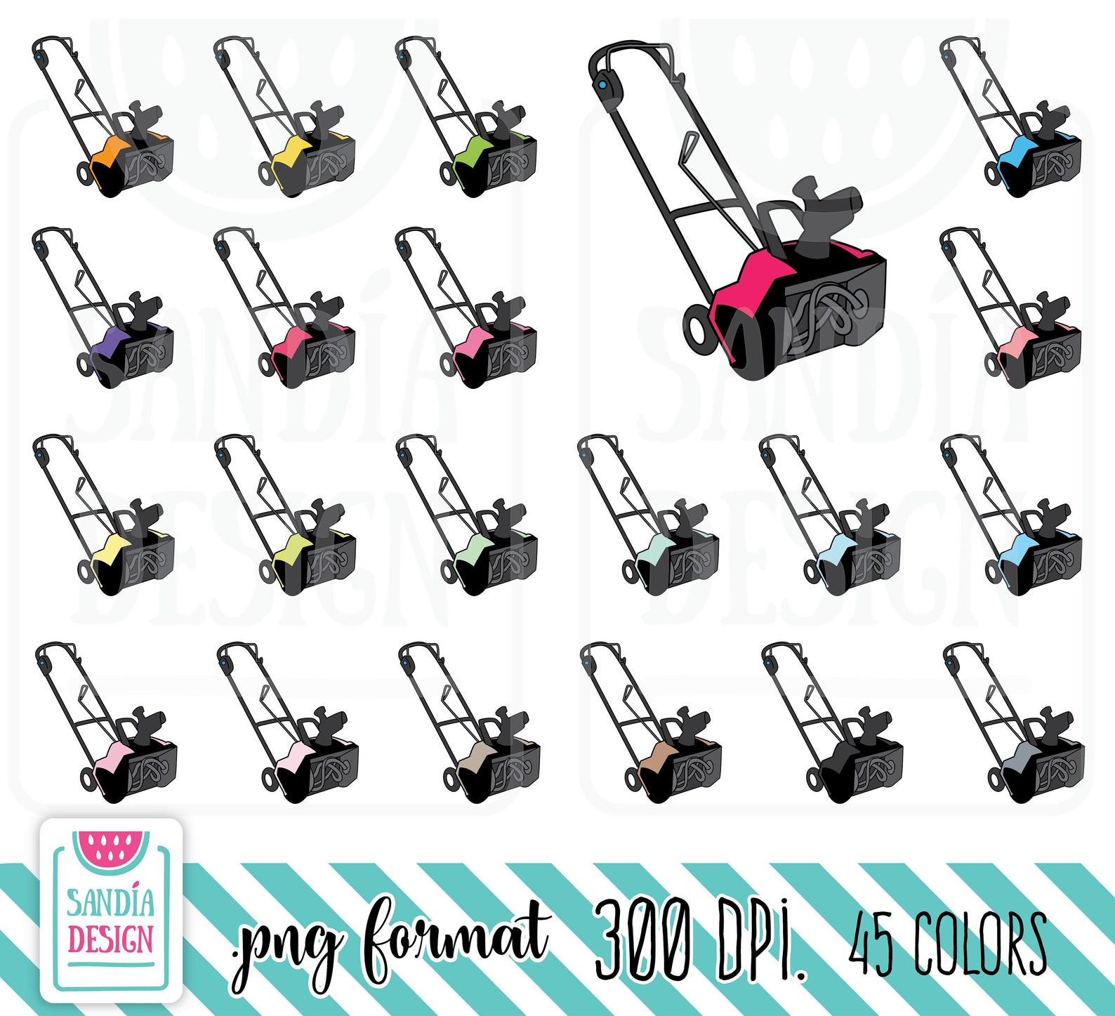 45 Snow Blower Clipart. Personal and Commercial Use. - Etsy