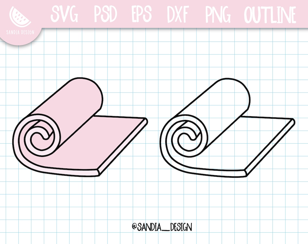 Doodle Yoga Mat, SVG, PNG, Psd, Outline, Personal and Commercial Use - Etsy
