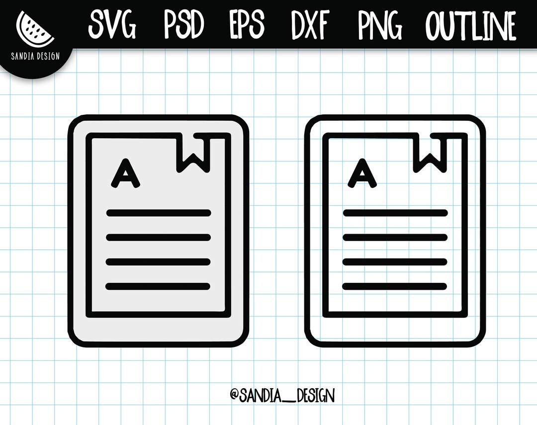 Doodle Kindle, SVG, PNG, Psd, Outline, Personal and Commercial Use - Etsy