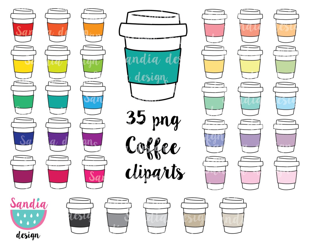 35 Doodle Coffee Cup Clipart, Coffee Cup Clipart. Personal and ...