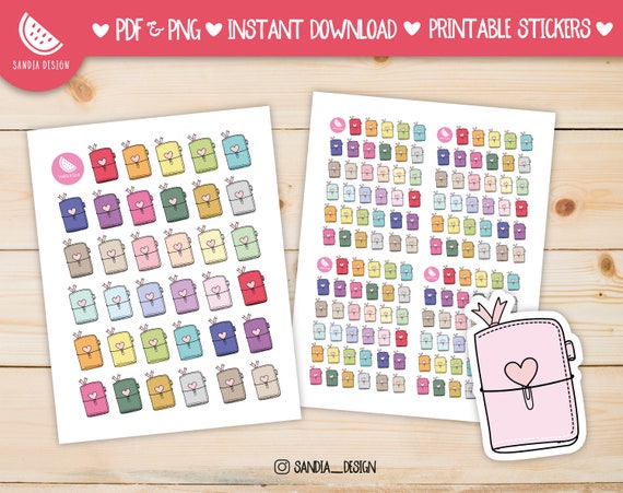 Printable Stickers Sheet Printable Planner Stickers. Doodle - Etsy ...